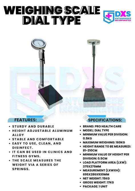 WEIGHING SCALE DIAL TYPE FOR ADULT Health Nutrition Health Monitors Weighing Scales On