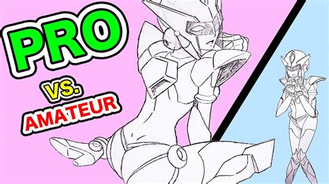 Japanese PRO Drawing Female RobotPro Vs Amateur YouTube