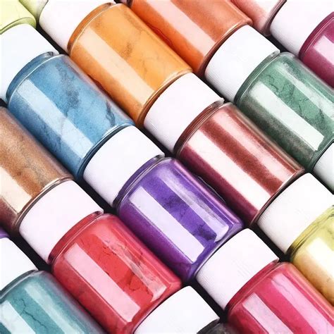 Перламутровые пигменты для эпоксидной смолы Мики 24 цвета | AliExpress