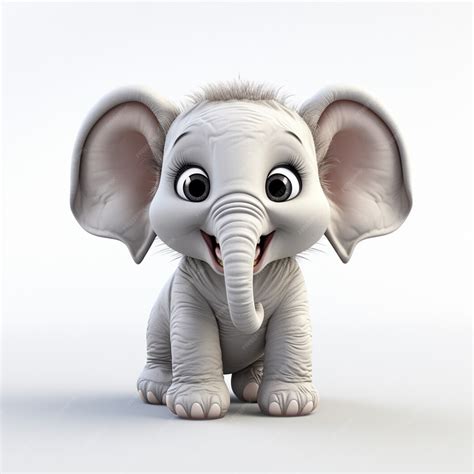 Милый слоненок в студии Бесплатно Фото