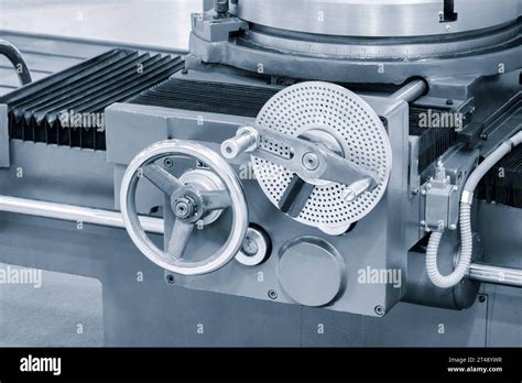 Ball Screw Drives For CNC Machines On Blue Tone Stock Photo Alamy