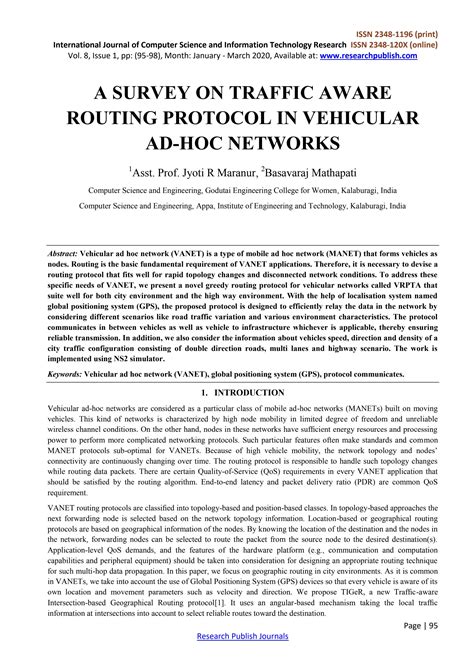 A Survey On Traffic Aware Routing Protocol In Vehicular Ad Hoc Networks
