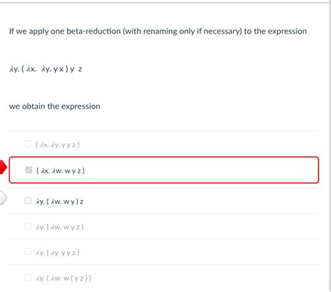 Solved If We Apply One Beta Reduction With Renaming Only If