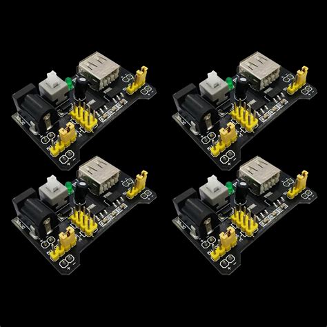 Besegad 4 Pcs Mb102 브레드 보드 전원 모듈 공급 장치 33 V 솔더리스 브레드 보드 전압 조정기 5 V