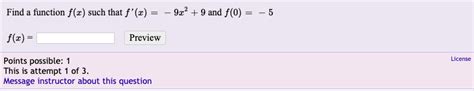 Solved Find A Function F X Such That F 2 9x² 9 And