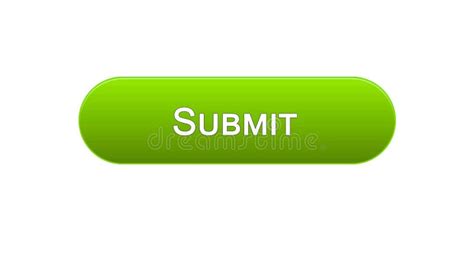 submit web interface button clicked with mouse cursor green color