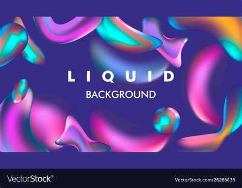 Liquid Gradient Color Background Fluid Royalty Free Vector