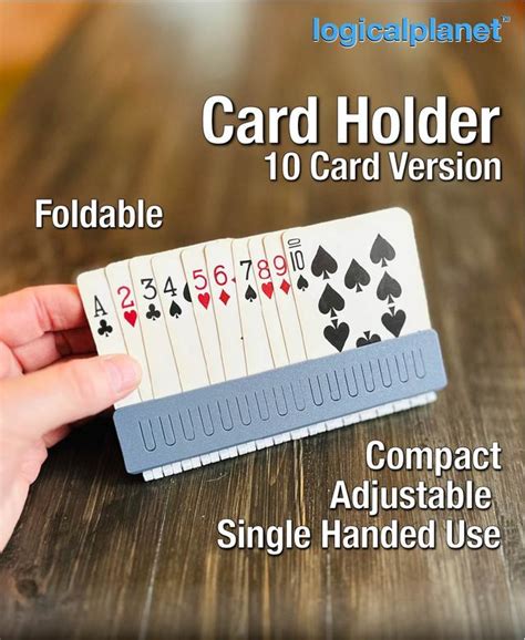 Playing Card Holder 10 Card Version 3d Model By Logicalplanet On Thangs