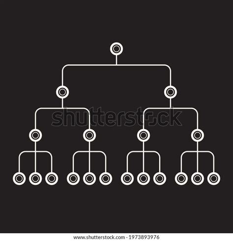Hierarchy Illustration Organizational Structure Hierarchy Icon Stock