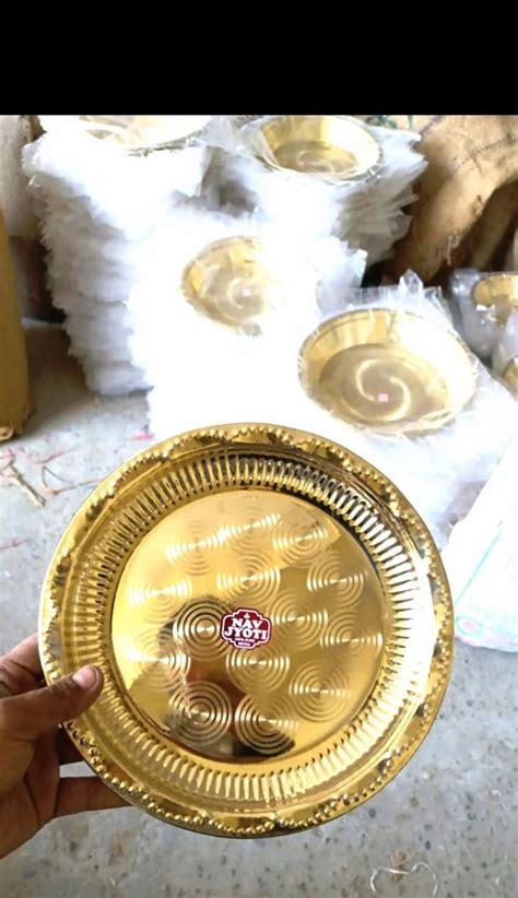 Heavy Finishing Round Brass Firky Plate Brass Ring Plate For Temple