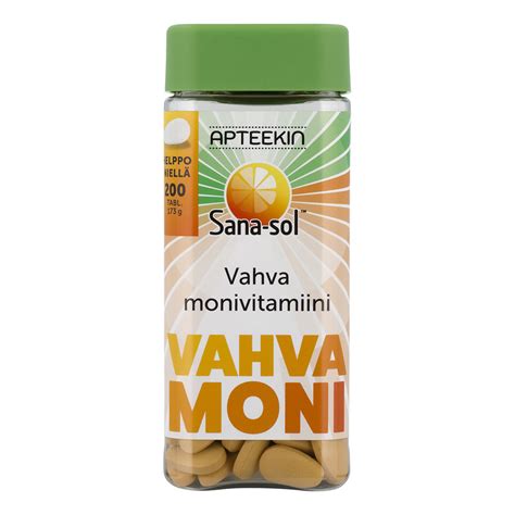 Apteekin Sana-sol Vahva monivitamiini 200 tablettia