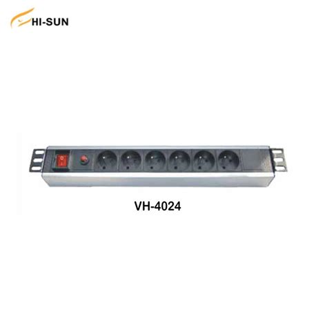 Franch Type C13 Socket 1u 19 Inch 16a 6 Outlet Rack Mount Aluminum