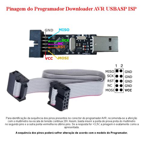 Programador Downloader Avr Usbasp Isp