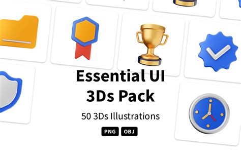 Essential Ui 3d Icon Pack 50 Free Download User Interface 3d Icons Iconscout