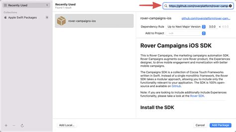 Installation Rover Developer