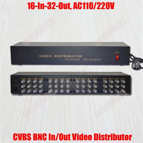 In Out Composite CVBS BNC Video Distributor CH Input Video Splitter Analog CCTV Security