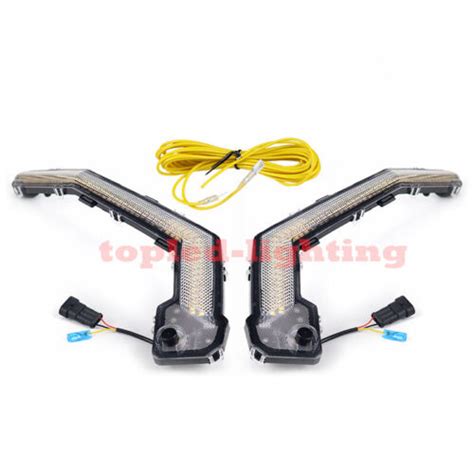 Front Signature Amber And White Led Eyebrow Lights For Can Am Maverick X3 X3 R Xds Ebay