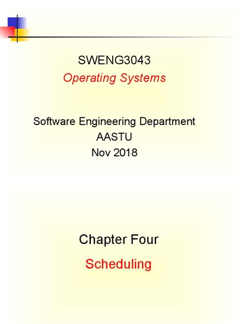 Chapter 4 Scheduling Pdf Scheduling Computing Process Computing