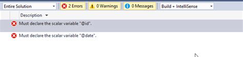 Sql Server Getting All Undeclared Variables From Query Database Administrators Stack Exchange