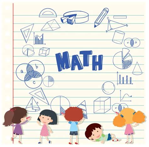 Girls Math Symbols Illustration Stock Vector By ©brgfx 536491734