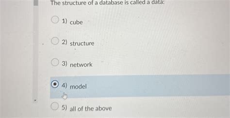 High Quality Solution The Structure Of A Database Is Called A