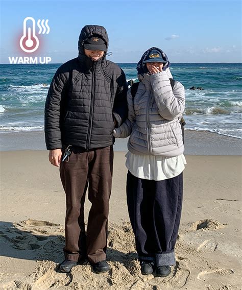 에이비글 Unisex💑 문스 오버핏 후드 경량 패딩 남녀공용 커플 스트링 퀼팅 빅사이즈 점퍼