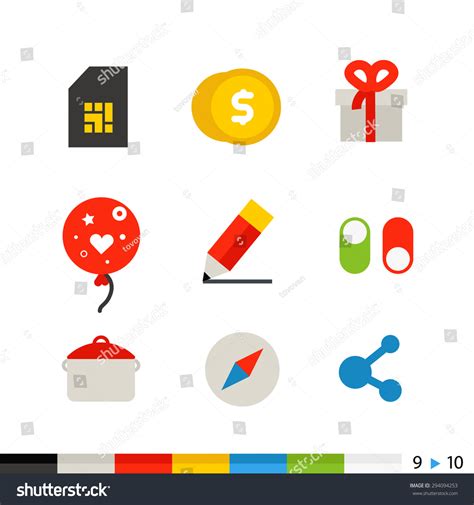 Different Flat Design Web Application Interface Stock Vector Royalty Free 294094253 Shutterstock