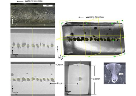 Optical Microscopy And Computed Tomography Of Weld At 05 Mmin Travel