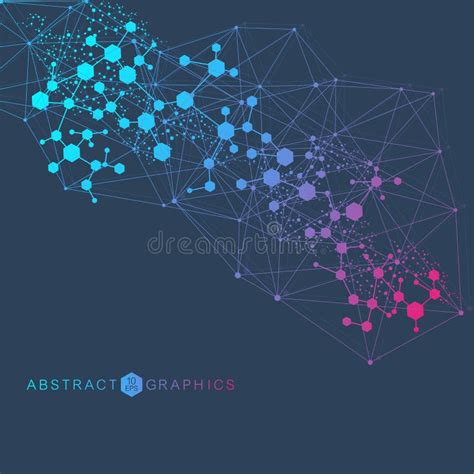 Big Data Visualization Background Modern Futuristic Virtual Abstract Background Stock Vector