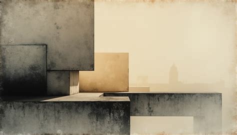 Free Layered Architectural Forms Image Abstract Geometric Vintage