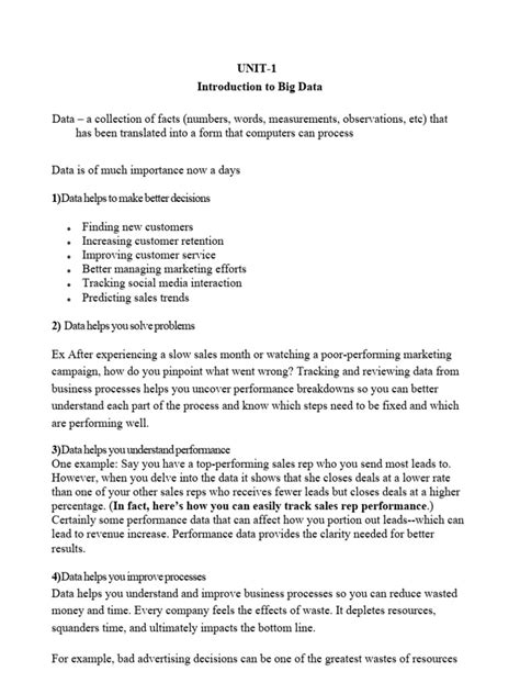 Bd Unit1 Pdf Analytics Big Data