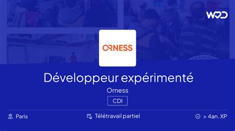 Développeur expérimenté front end Vue js Orness Emploi IT