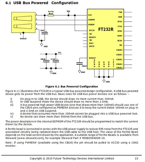 Msp432p401r Usb Powered Design W Msp432 Using The Ft232r Chip By Ftdi