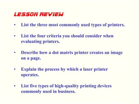 Devices That Output Hardcopy Ppt Computer Peripherals Computing
