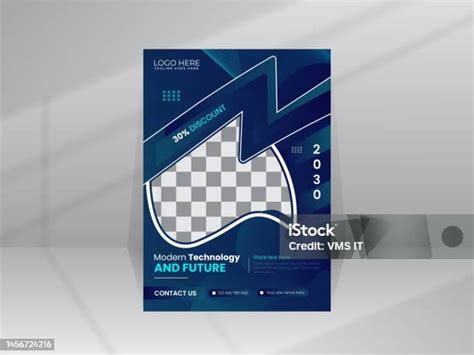현대 미래 과학 기술 전단지 전단지 포스터 디자인 템플릿 계획에 대한 스톡 벡터 아트 및 기타 이미지 계획 과학 과학 실험 Istock