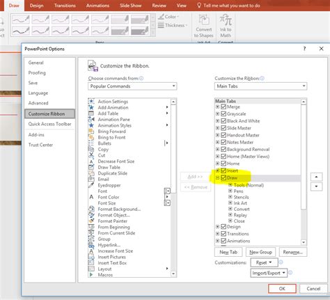 Pen Draw Tab Is Missing In Word 2016 Super User