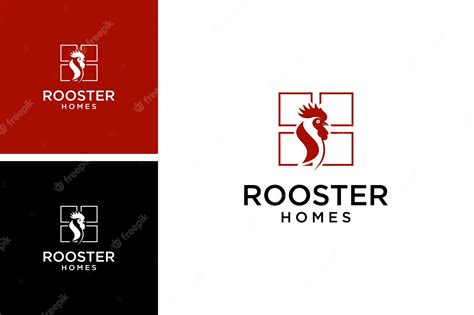 Premium Vector Red Rooster Logo Designcreative Home Rooter Vector