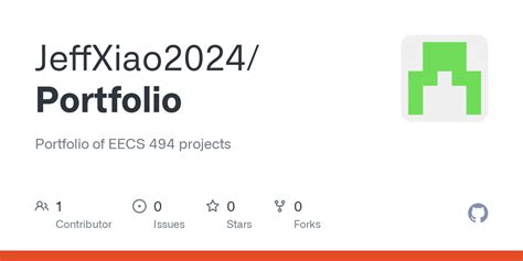 GitHub JeffXiao Portfolio Portfolio Of EECS Projects