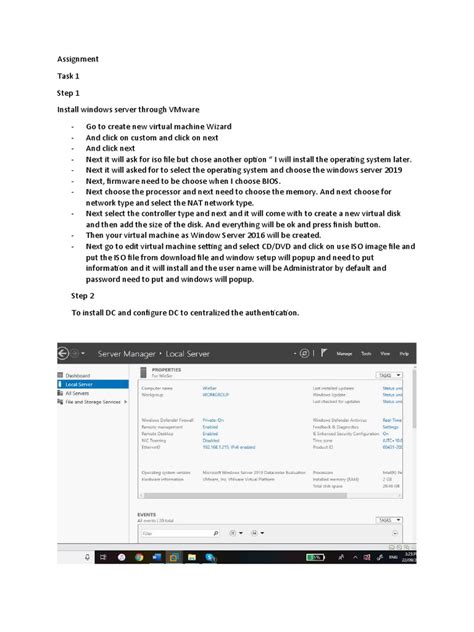 Assignment 1 Windows Server 2016 Pdf Domain Name System Group Policy