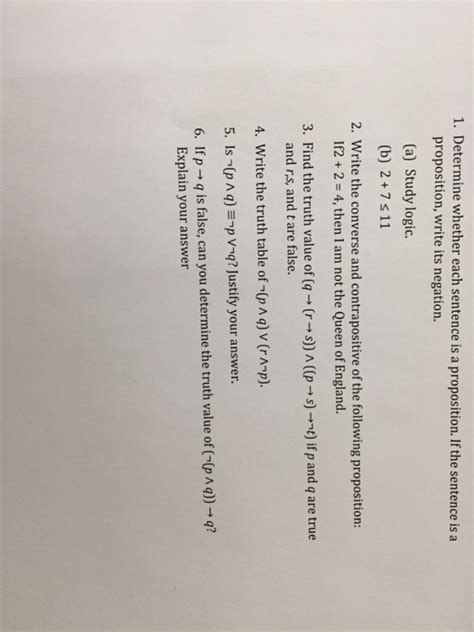 solved determine whether each sentence is a proposition if