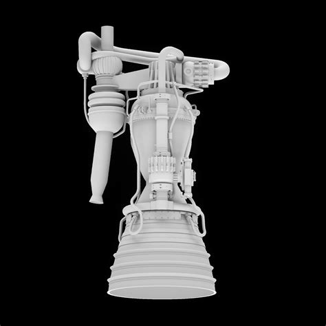 Merlin Rocket Engine Spacex 3d Model Cgtrader
