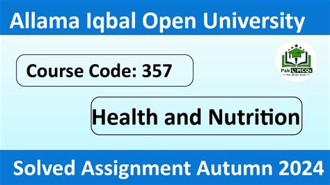 Health And Nutrition Course Code 357 Solved Assignments Of Faicom Health And Nutrition Course Code 357 Solved Assignments Of Faicom