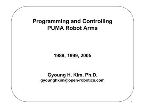 Programming And Controlling Puma Arms Pdf