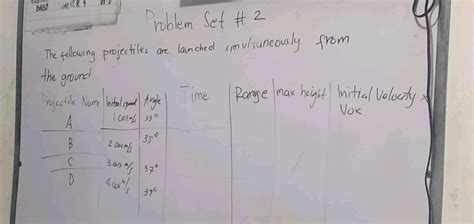 The Following Projectiles Are Launched StudyX