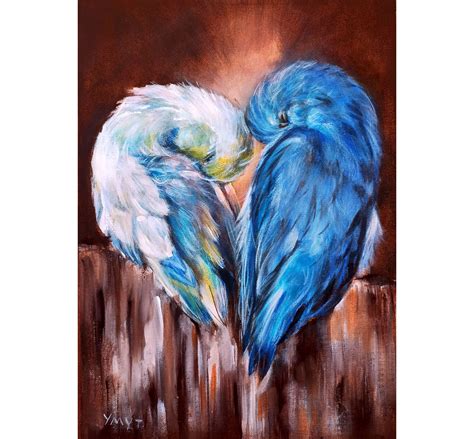Love Birds Oil Paintings
