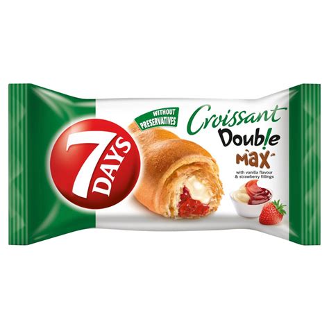 7 Days Croissant With Vanilla Flavour And Strawberry Fillings Double Max