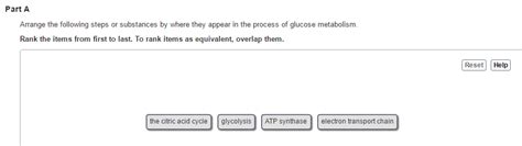 Solved Arrange The Following Steps Or Substances By Where Chegg Com