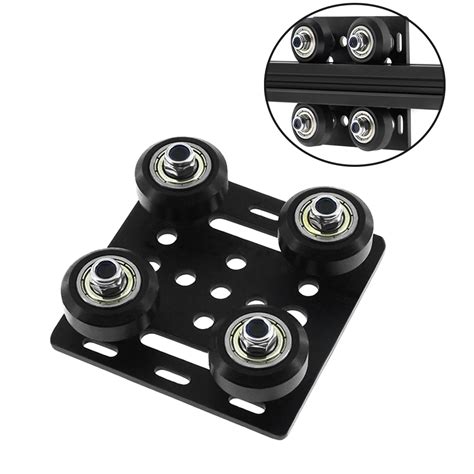 3d 프린터 부품 갠트리 플랫 2020 V 슬롯 알루미늄 프로파일 용 풀리가있는 특수 슬라이드 플레이트 휠 레이저 조각 Aliexpress