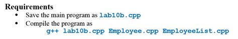 Solved Lab Assignment Employeelist Class Part 2 Task 1