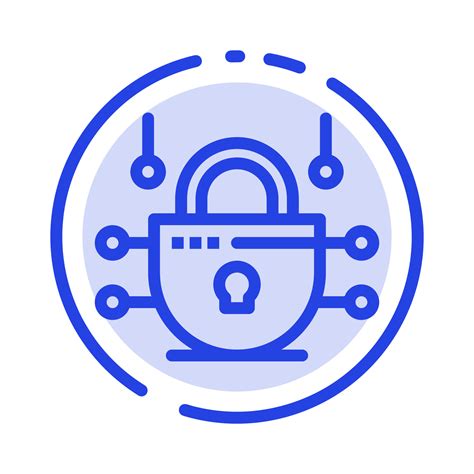 Internet Network Network Security Blue Dotted Line Line Icon 18033376 Vector Art At Vecteezy